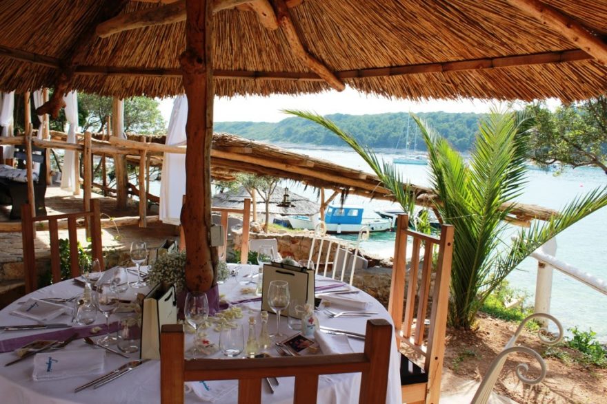 Laganini Beach Restaurant Terrace Hvar - Adriatic Wedding Croatia