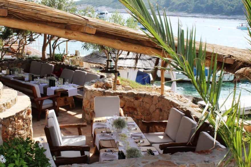 Laganini Beach Restaurant Terrace Hvar - Adriatic Wedding Croatia